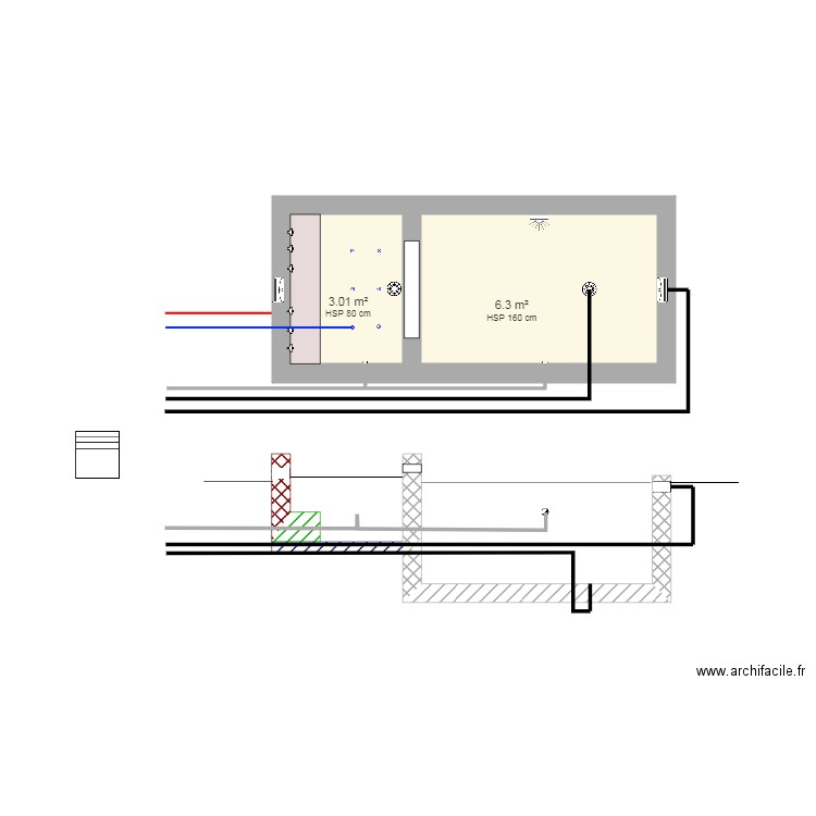 Piscine jacuzzi - Plan dessiné par alain8883