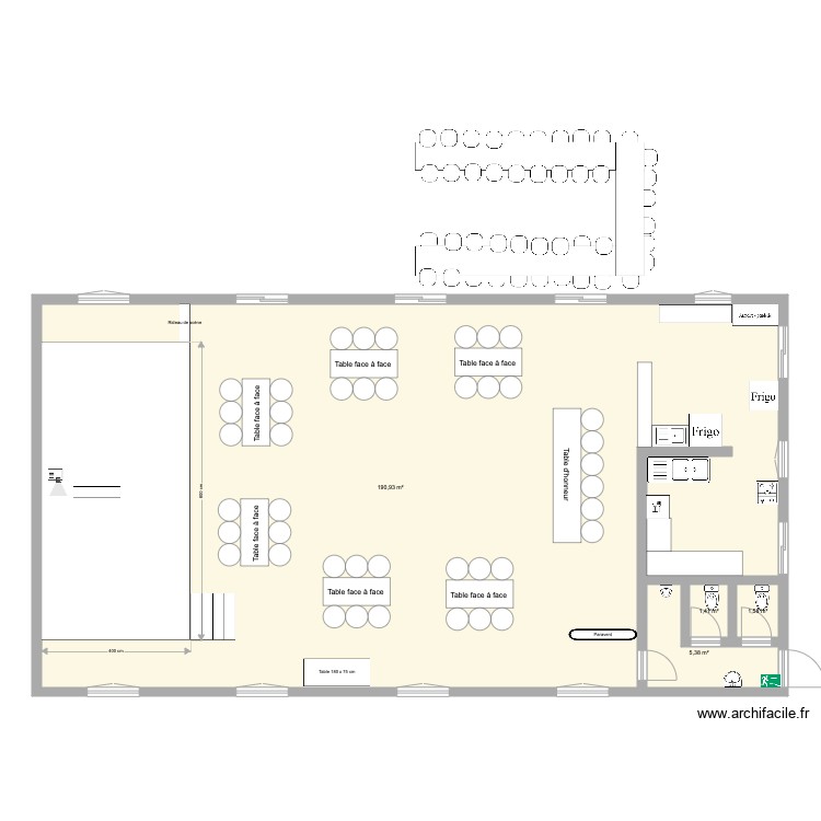 Salle des Fêtes Mariage - Plan dessiné par AureliaSavoie