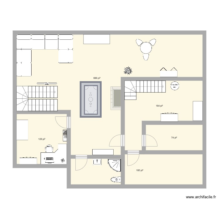 plan sous sol - Plan dessiné par MichaelPat