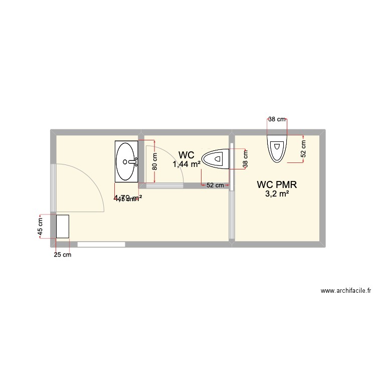 Plan – WC – Par Alex Paoli ️ | ArchiFacile