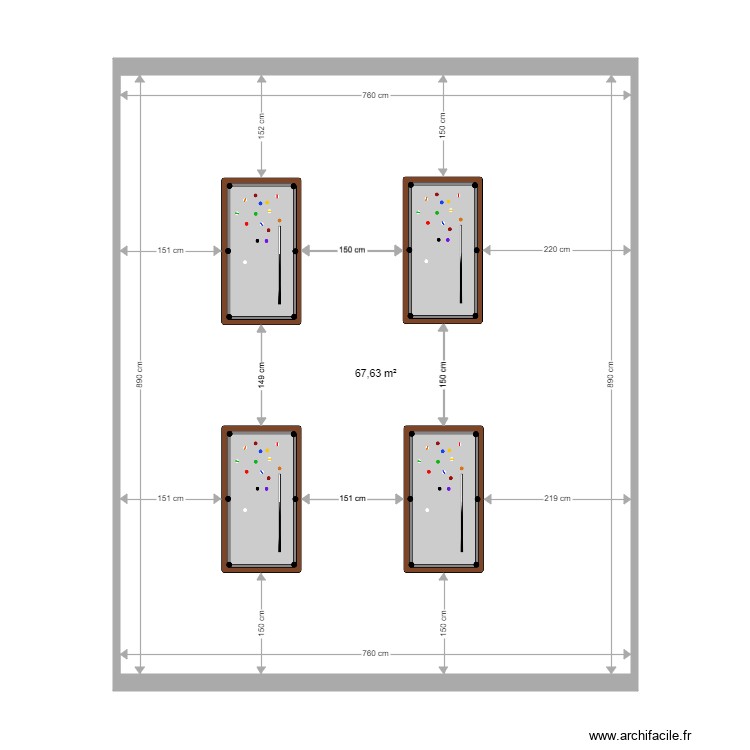 Plan – billard implantation – Par billard84000 ️ | ArchiFacile