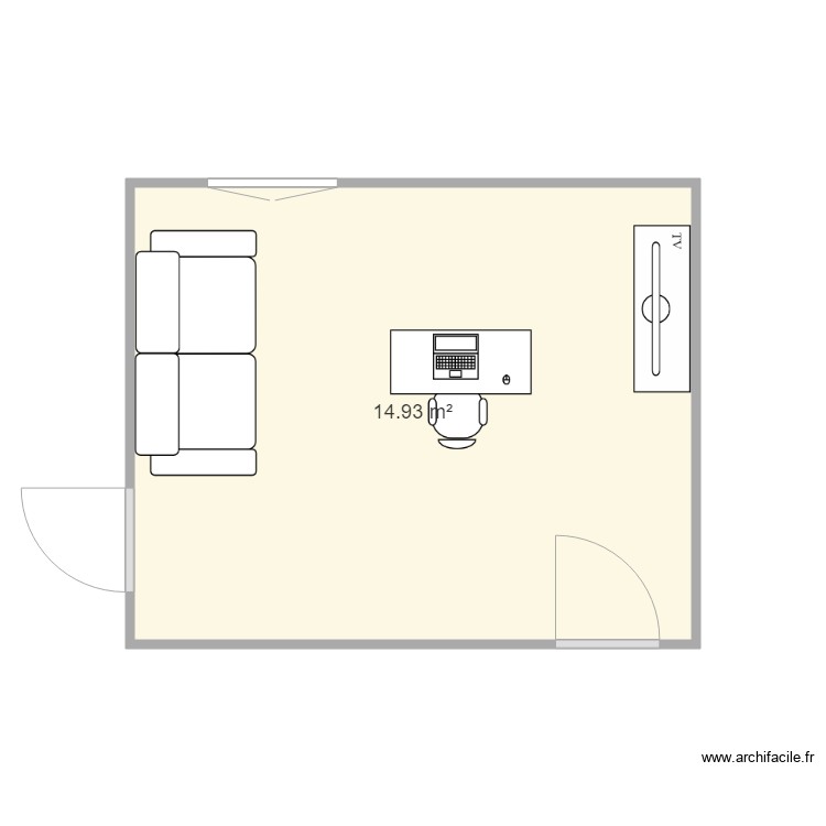 PIECE PALIERE - Plan dessiné par NSOAM