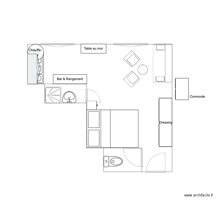 Studio LA - Plan dessiné par LaurentAAA