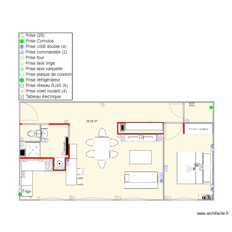 appart prise de courant - Plan dessiné par Pierre25290