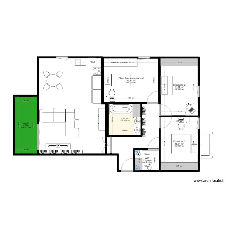 Projet vert 1 - Plan dessiné par Somnambulalala