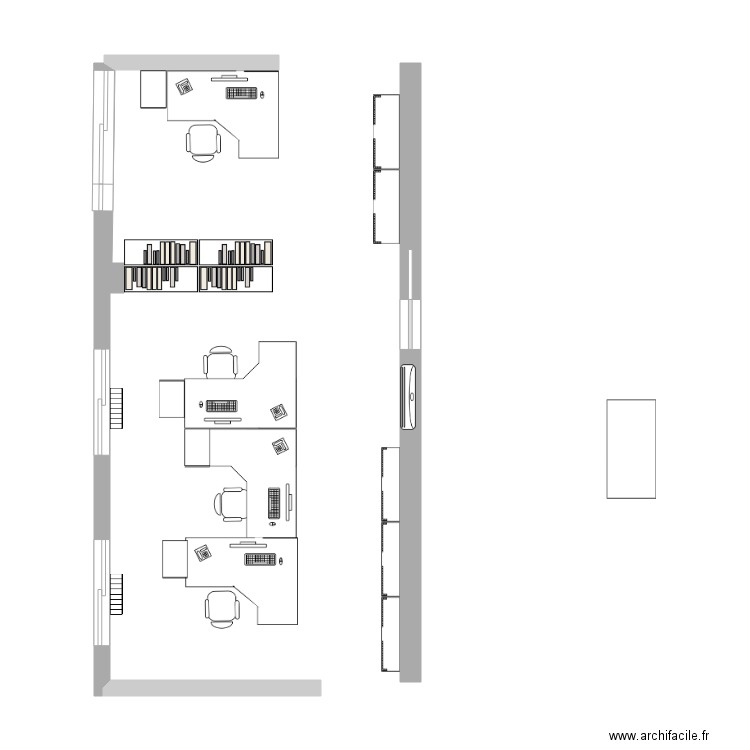 Bureau proposition 2 - Plan dessiné par MarieFrange