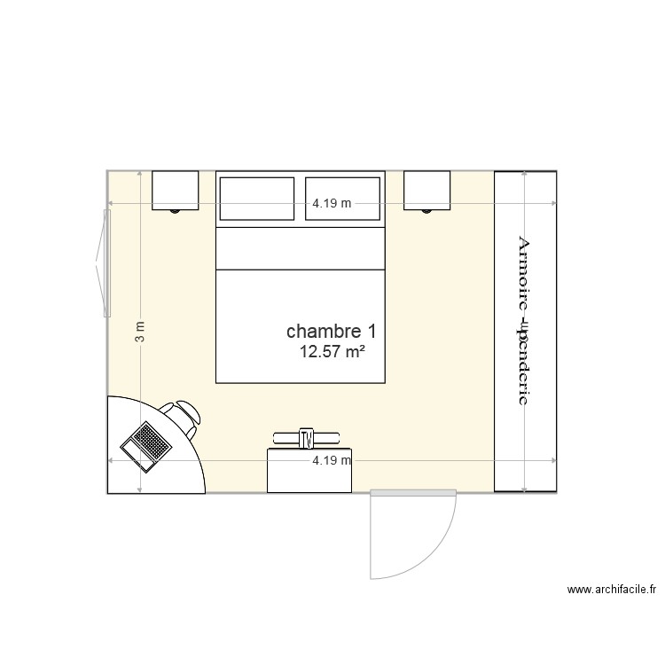 chambr 1 - Plan dessiné par baux202