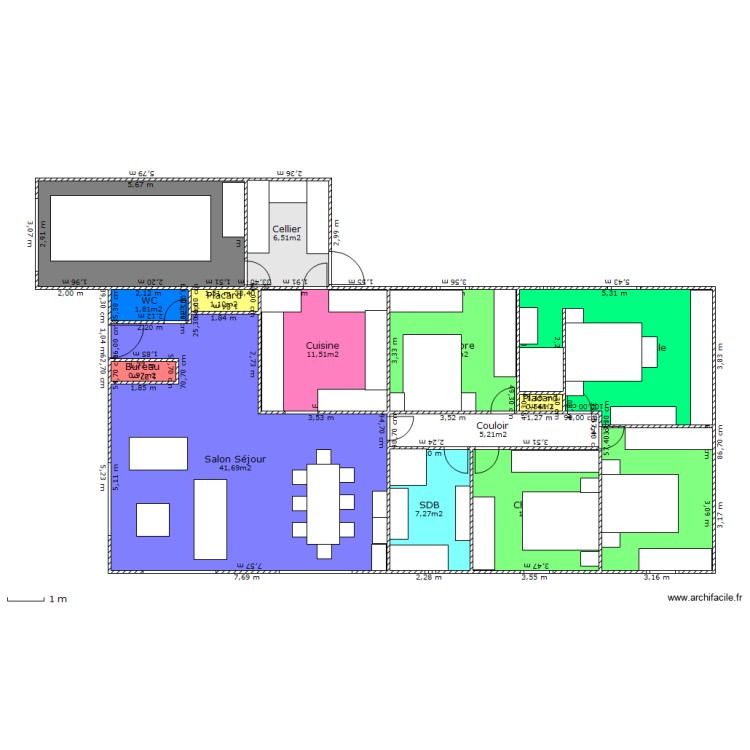 Plan – Maison 4 avec objet 146m2 – Par flavange ️ | ArchiFacile
