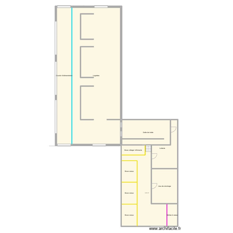 Plan – batiment stage – Par Lucie2023 ️ | ArchiFacile