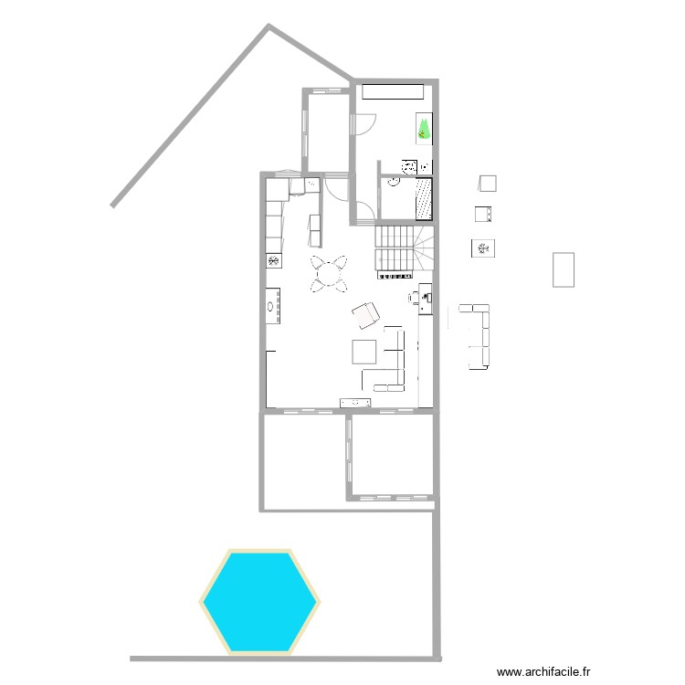 Maison Ermitage - Plan dessiné par Valine707
