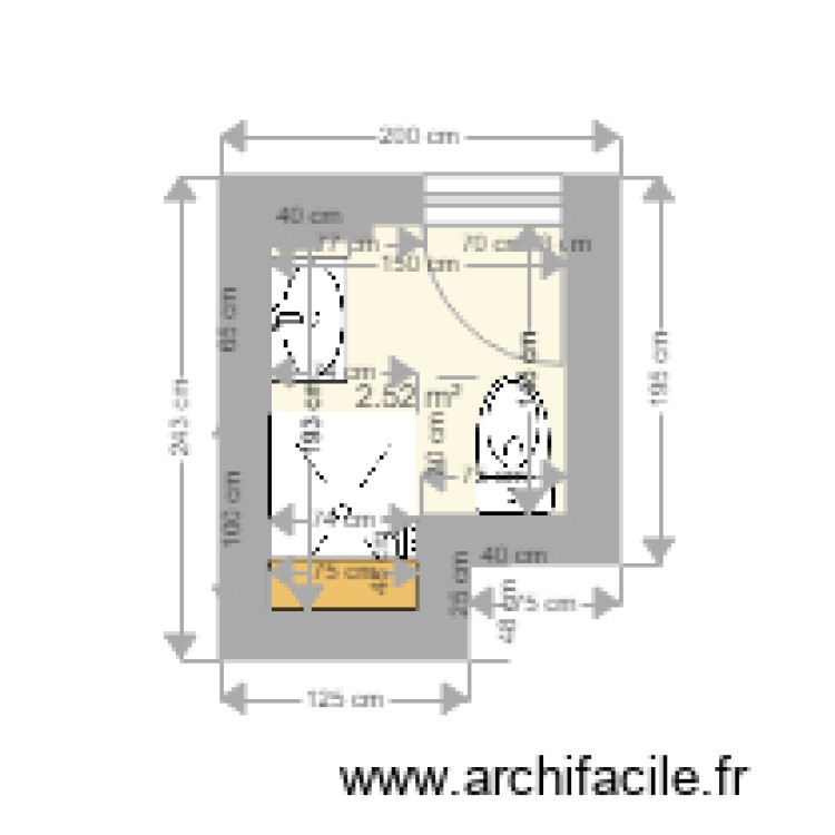 Plan – douche – Par ilhamitta ️ | ArchiFacile