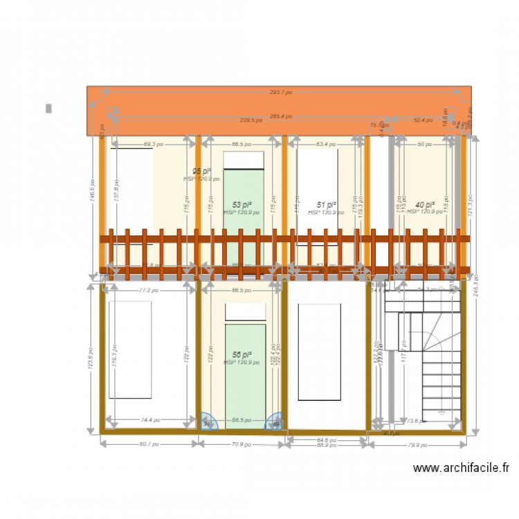 balcon - Plan dessiné par dlevasseur