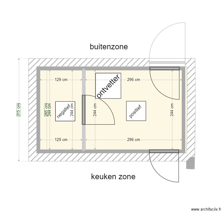 ph729 frigo new 2022 - Plan 3 pièces 23 m2 dessiné par tofeelgood
