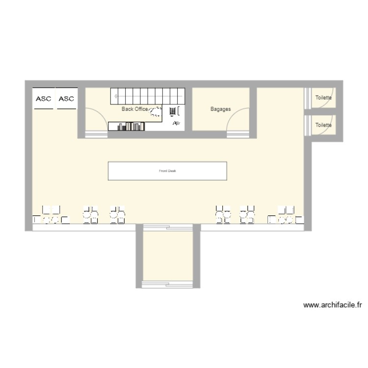 HALL RECEPTION - Plan dessiné par nat30