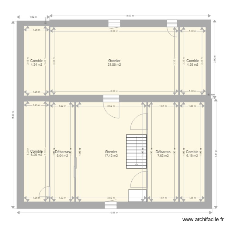 Plan – Combles – Par HERMITTE ️ | ArchiFacile