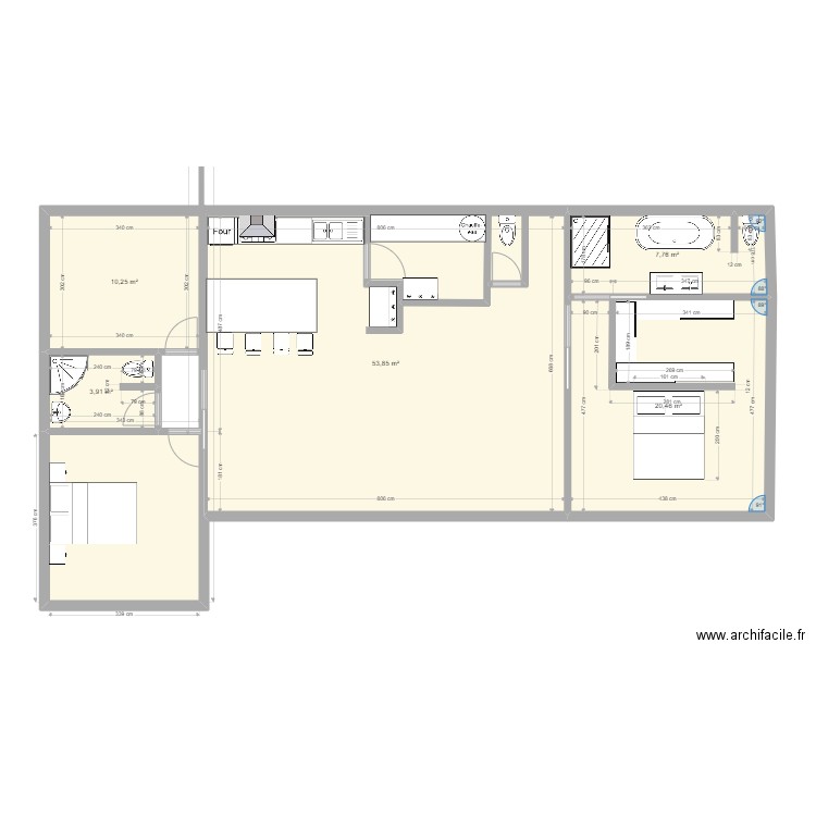 plan Roger - Plan 6 pièces 101 m2 dessiné par nando83