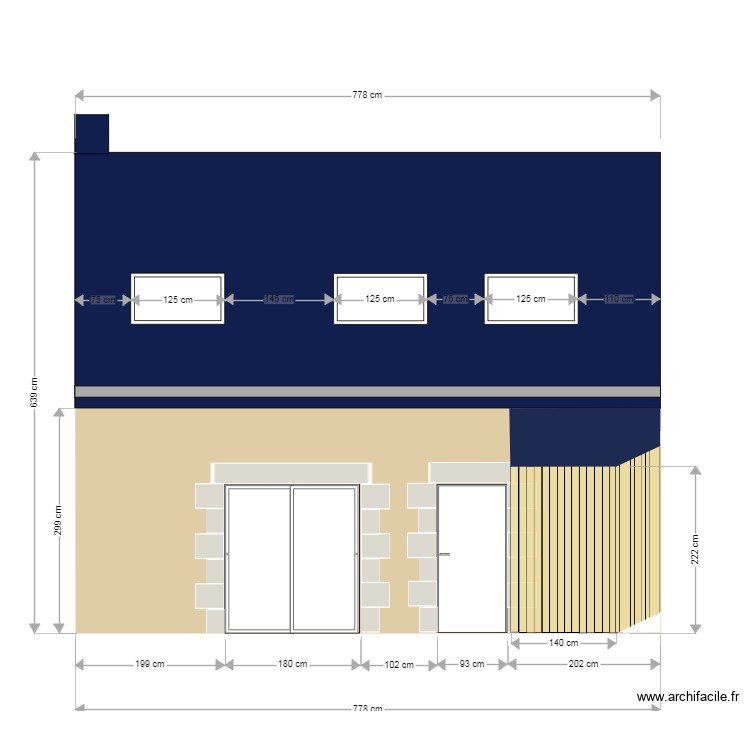 FACADE - Plan dessiné par jj56