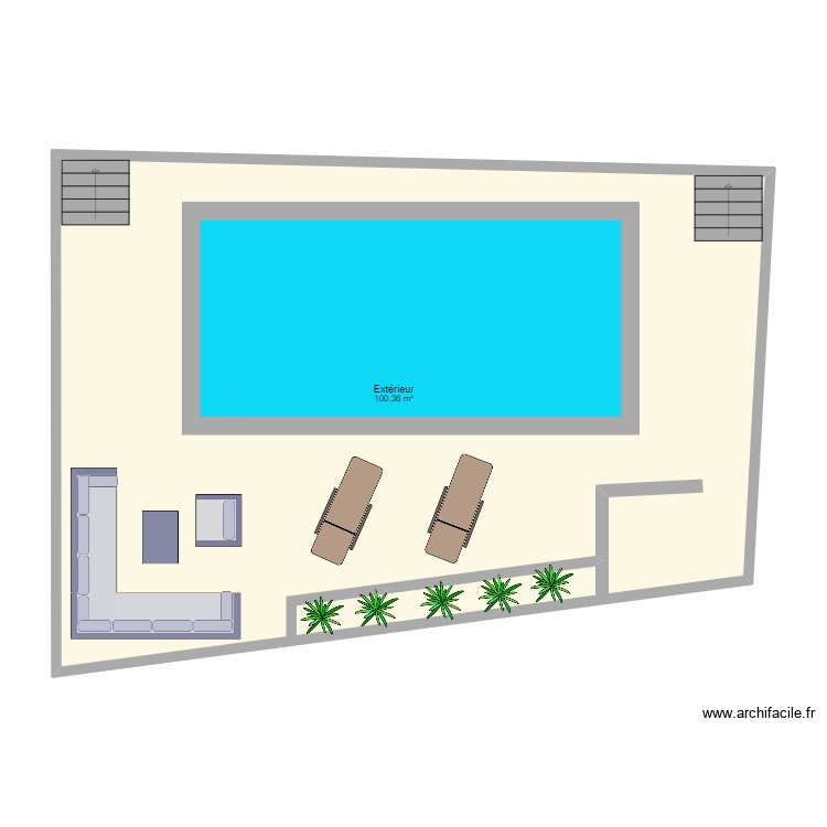 piscine - Plan dessiné par EloVince