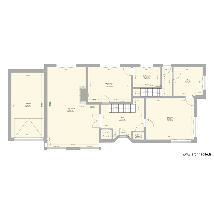 First floor Culée - Plan 9 pièces 140 m2 dessiné par Goldfishmemo