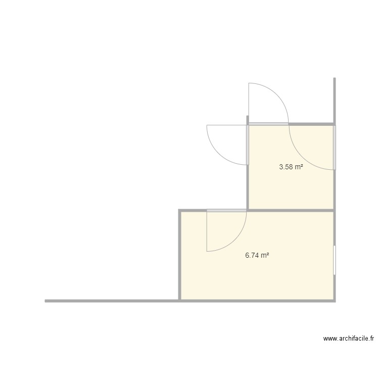 Appart Bandol - Plan 2 pièces 10 m2 dessiné par eweeger