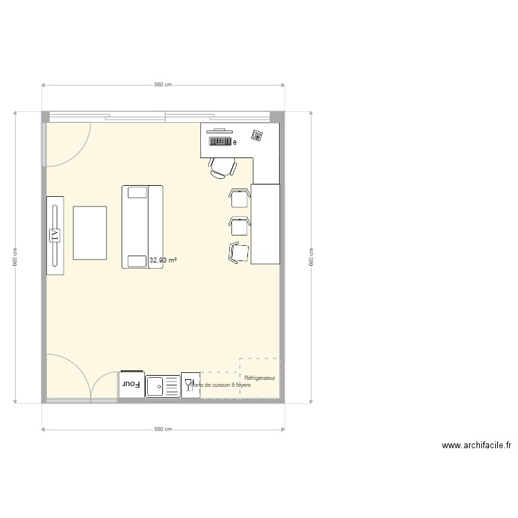 le frigo - Plan dessiné par mario jhuda