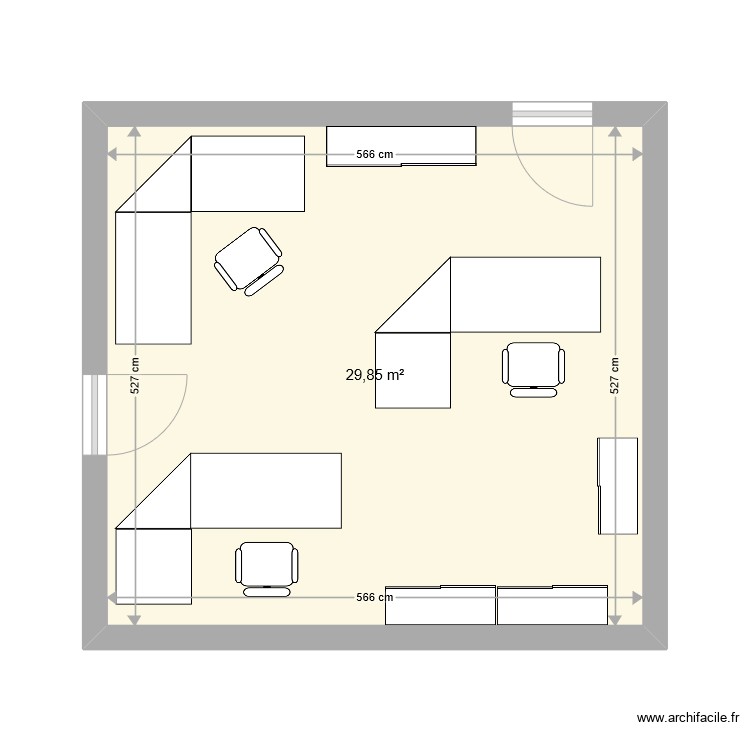 Bureau accueil DRH - Plan dessiné par Stephanie94880