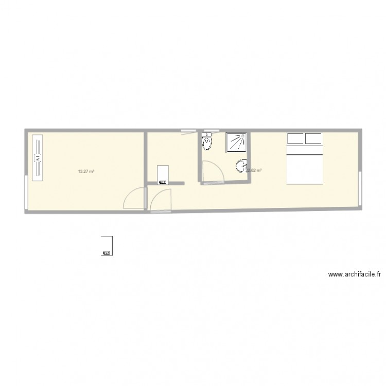 Plan – T2 – Par DenisNeudsi ️ | ArchiFacile