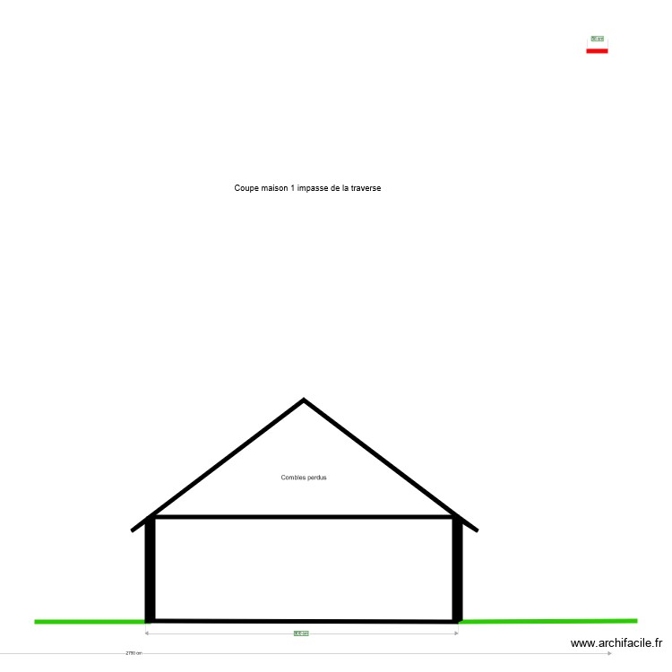 PCMI 3 Plan en coupe maison - Plan dessiné par slybes