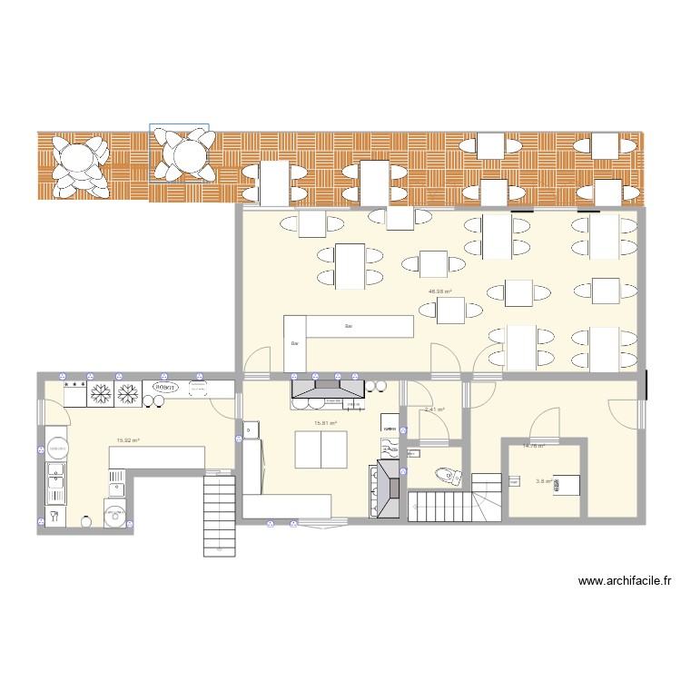 Plan – cuisine plonge Puy Maury 5 – Par GHISS63380 ️ | ArchiFacile