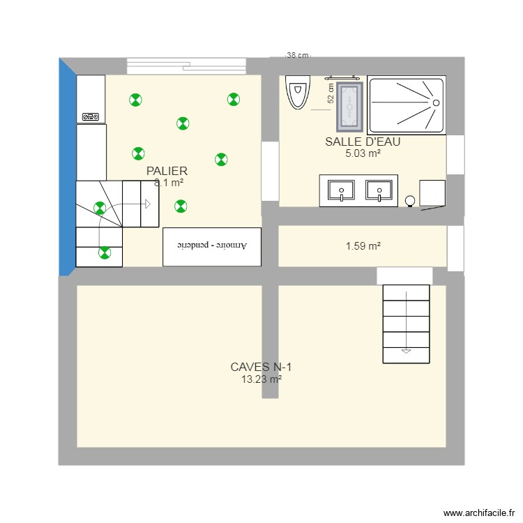 NIVEAU SOL - Plan dessiné par Abdestelle