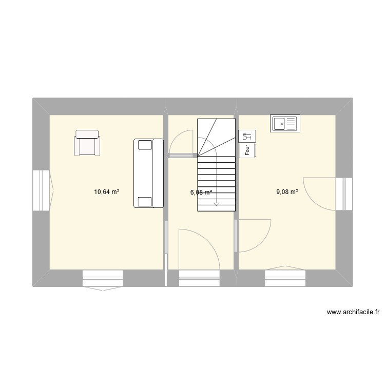 royan - Plan 3 pièces 26 m2 dessiné par marie1810