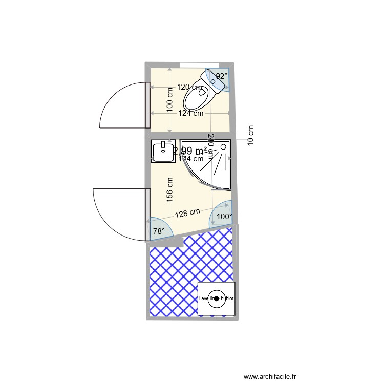 Plan – salle de douche – Par moyra72 ️ | ArchiFacile
