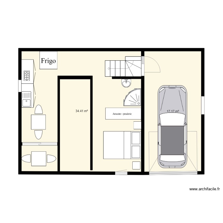 Plan – PLAN AU SOL MOI 1 – Par ONE27400 ️ | ArchiFacile