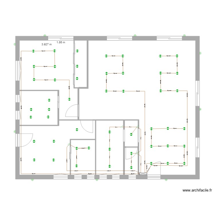 éclairage - Plan dessiné par Angelini Jean