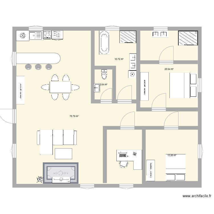 plan maison perron - Plan dessiné par maelle verept