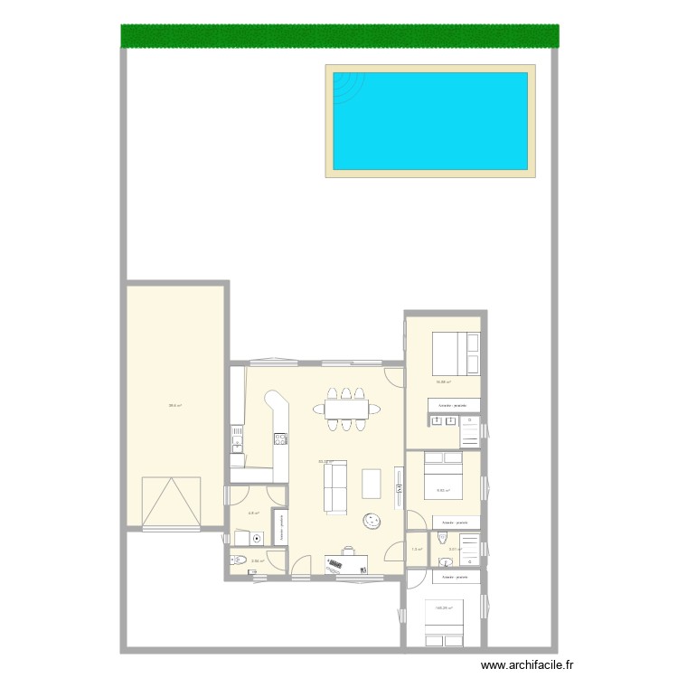maison mer - Plan dessiné par poline79