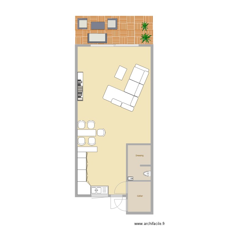 maison A rdc - Plan dessiné par weppe...