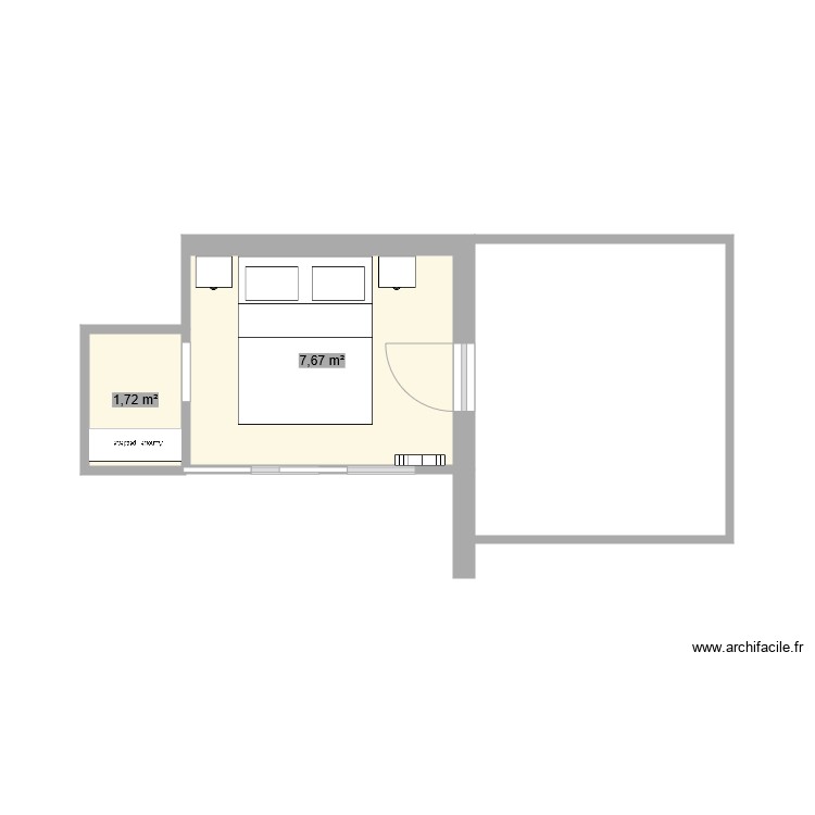 Plan – chambre lit double – Par Maxou36 ️ | ArchiFacile