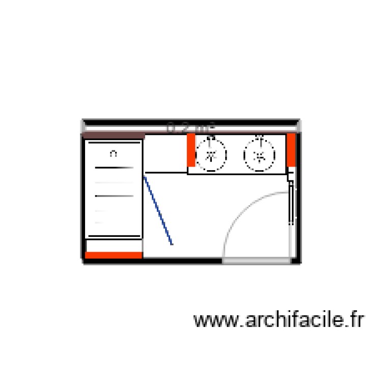 SALLE DE DOUCHE - Plan dessiné par CHRISDEM