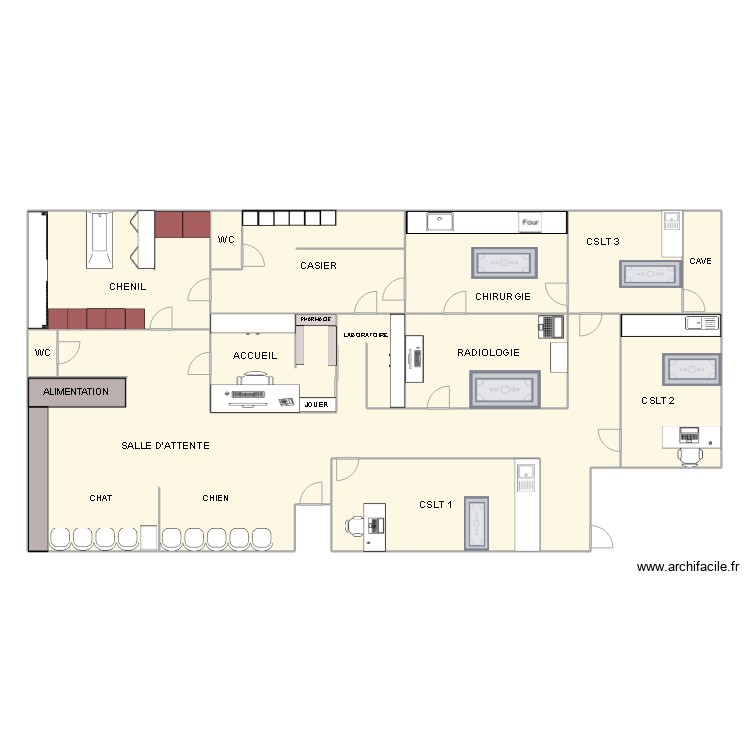 clinique - Plan dessiné par Lvmya