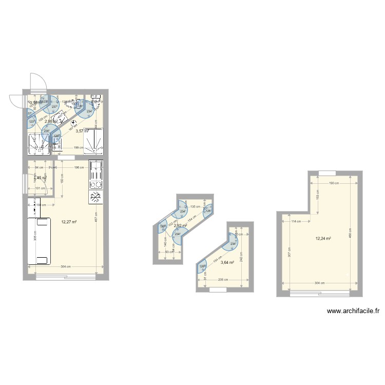 plan eclaté studio - Plan dessiné par maelnolo