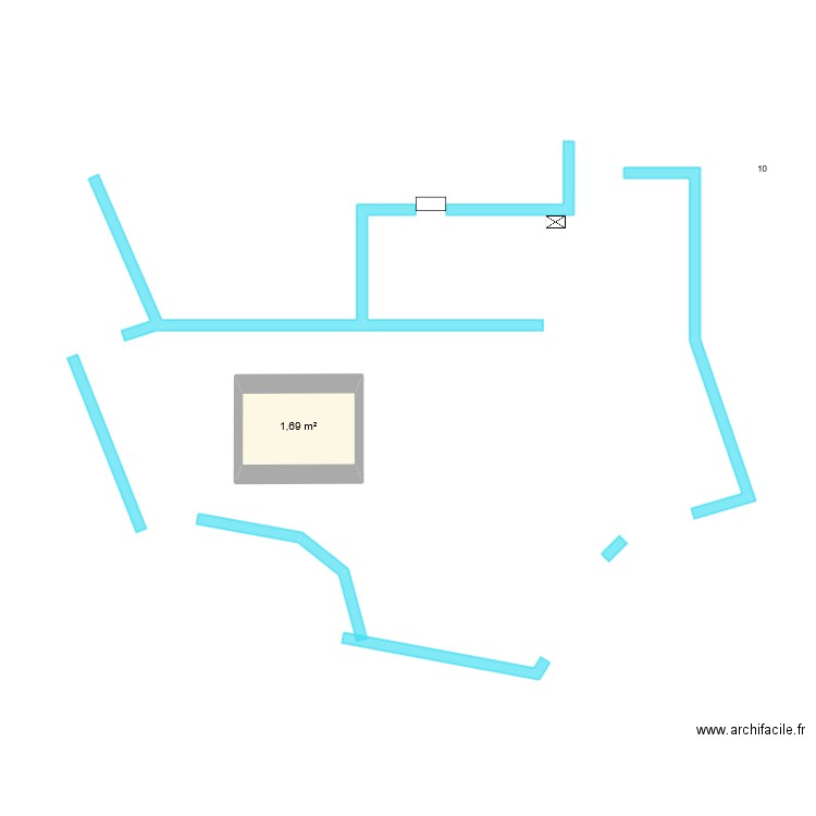 Antony V01 - Plan 1 pièce 2 m2 dessiné par ColFabien