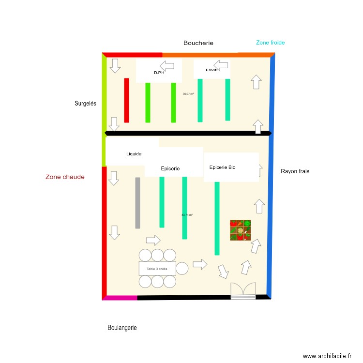 Plan carrefour express - Plan dessiné par lamamaison