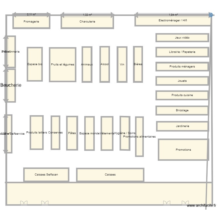 Plan – Plan de magasin – Par doppl3r ️ | ArchiFacile