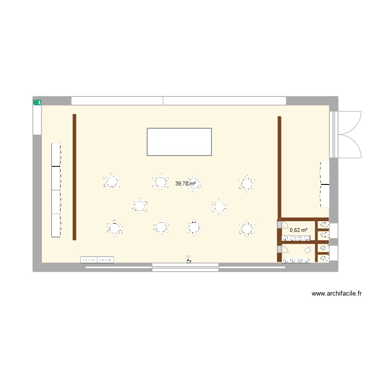 sala - Plan 2 pièces 42 m2 dessiné par nereaproyecto
