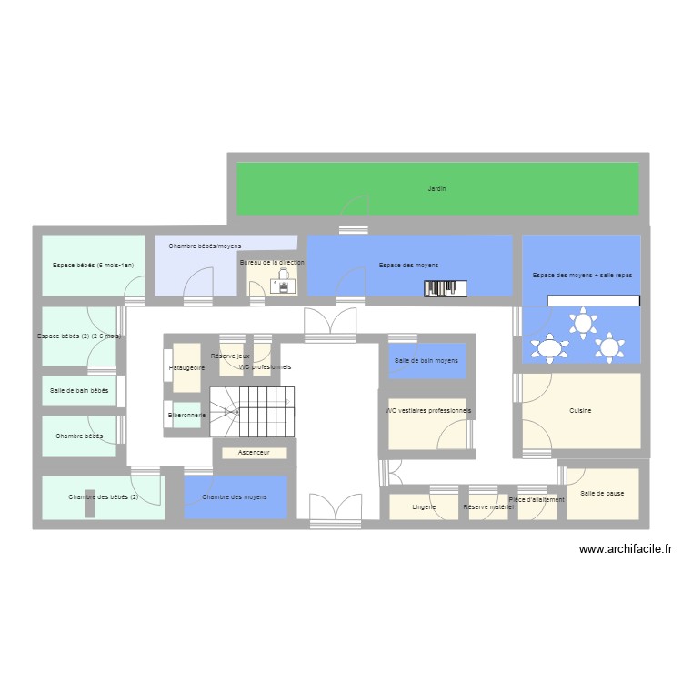 Plan – plan crèche – Par Juhamn ️ | ArchiFacile