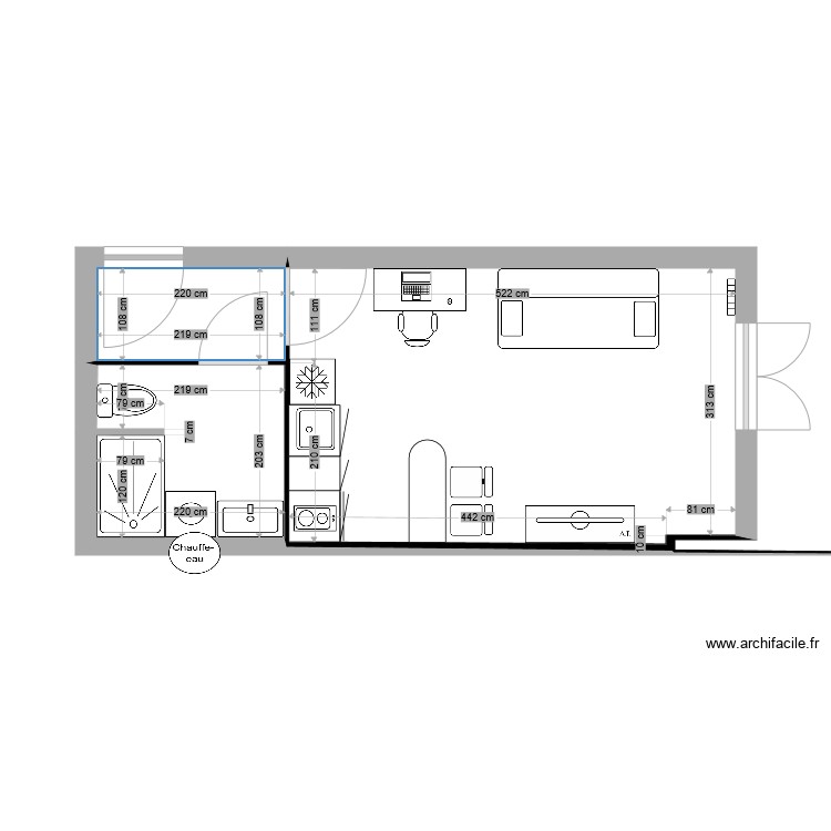 Plan – studio erasme revu – Par enacmichel ️ | ArchiFacile