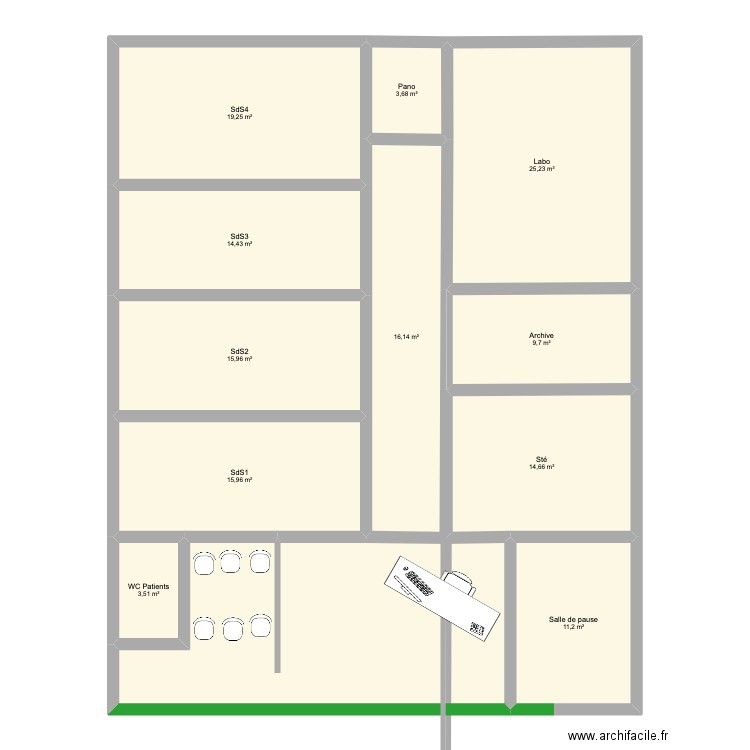 Projet cab - Plan 12 pièces 190 m2 dessiné par guigui34000