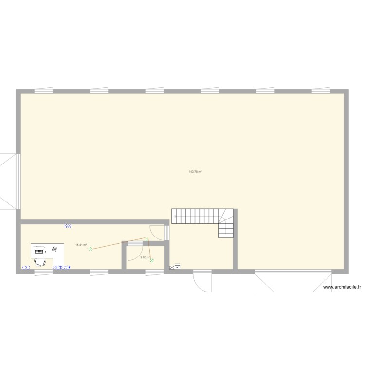 plan local artisanal bureau - Plan dessiné par Geoffrey V