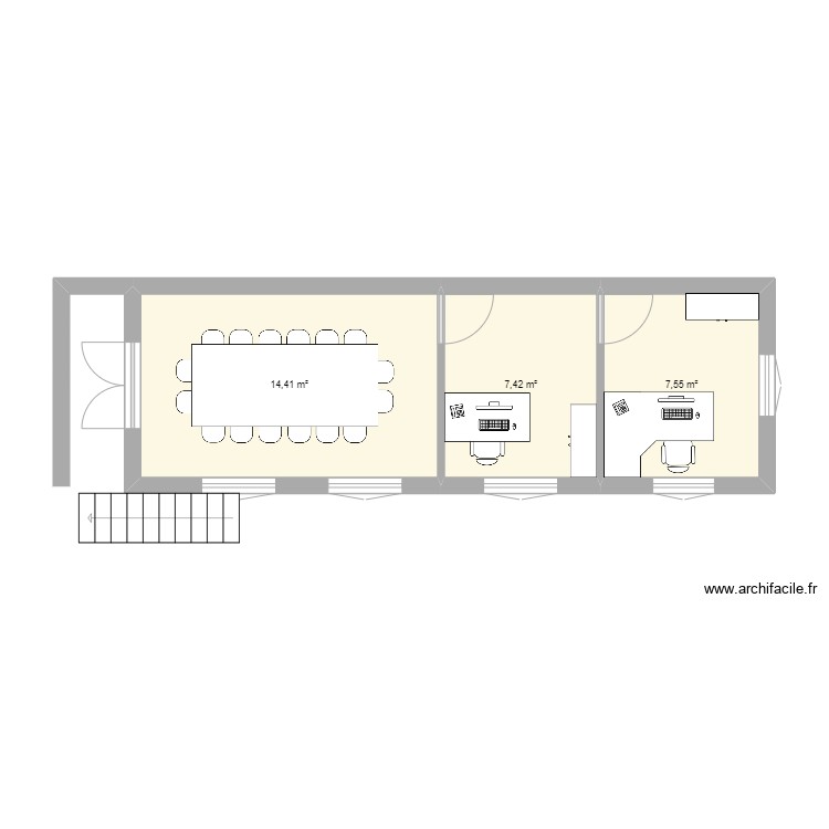 etage locaux 233 - Plan dessiné par cynthiatreuzkemm